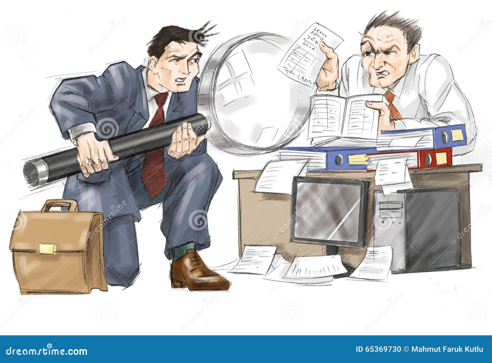 Inspecteurs illustration stock. Illustration du inspections - 65369730