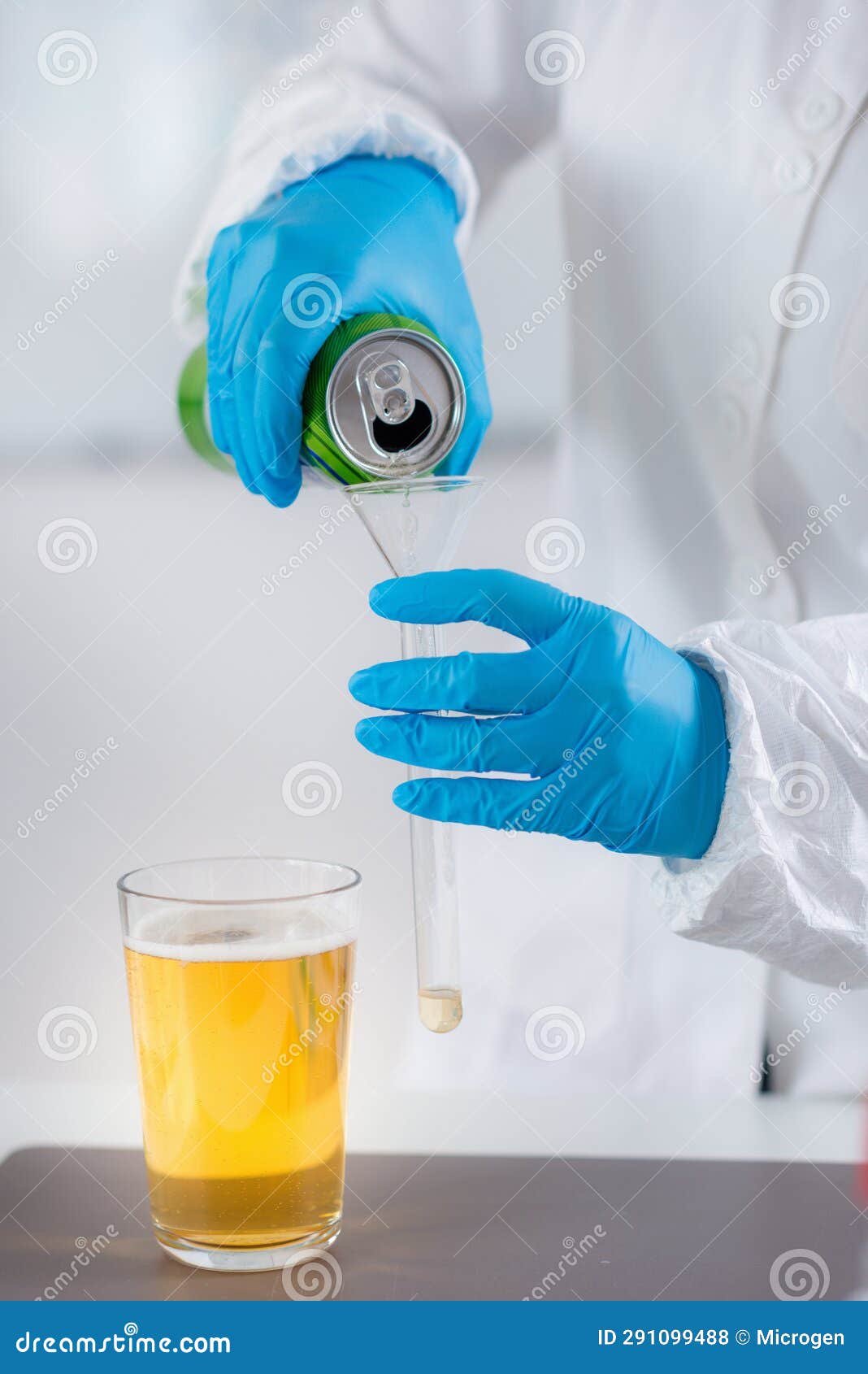 An Expert Inspects Inspects Milk Quality Control in Lab Stock Photo ...