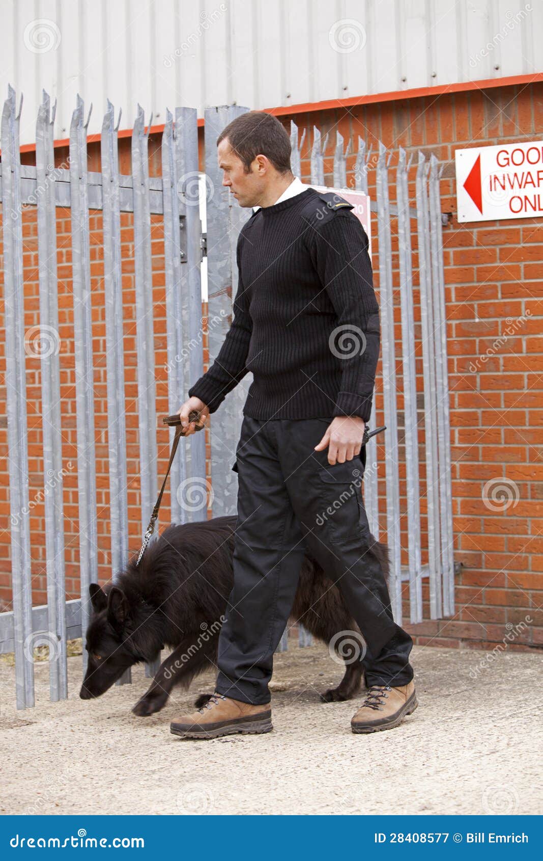 Inspecting fences stock image. Image of technology, officer - 28408577