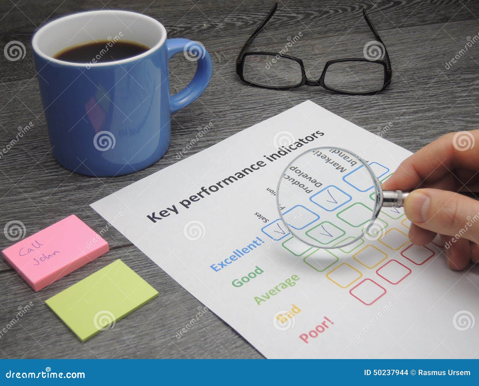 Inspecting Key Performance Indicators Stock Photo - Image of identify ...