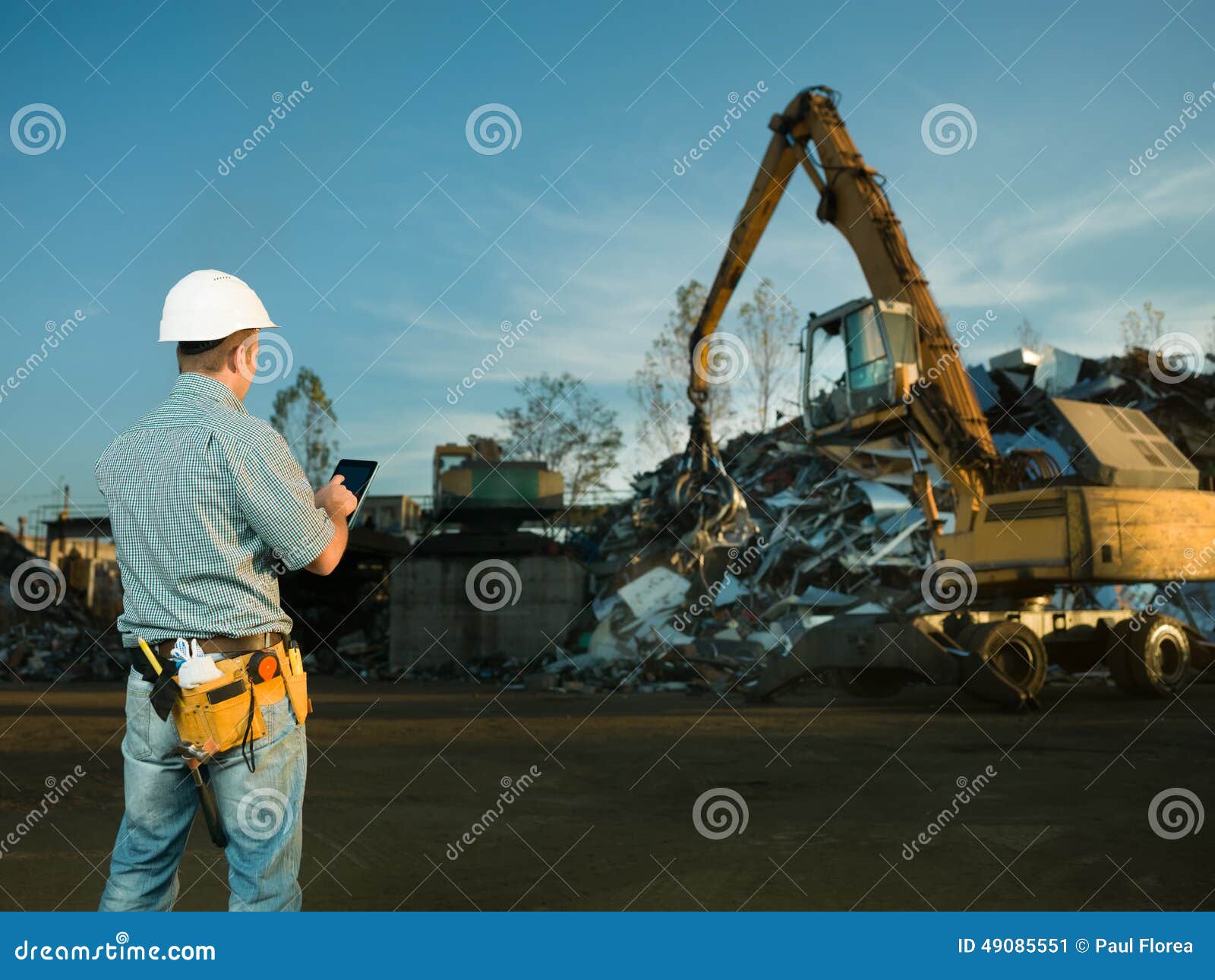 Inspecting Recycling Process Stock Image - Image of equipment, digital ...