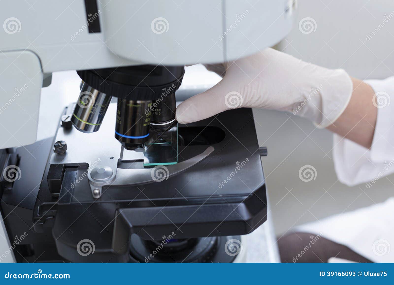 Inspecting a Sample Under a Microscope Stock Image - Image of equipment ...