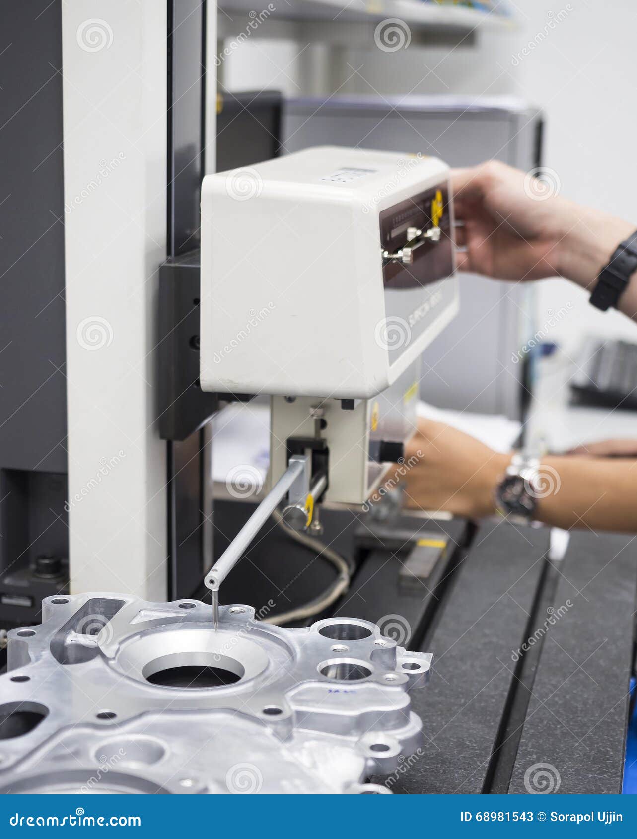 Inspection Automotive Part by Contour Measuring Machine Stock Image ...