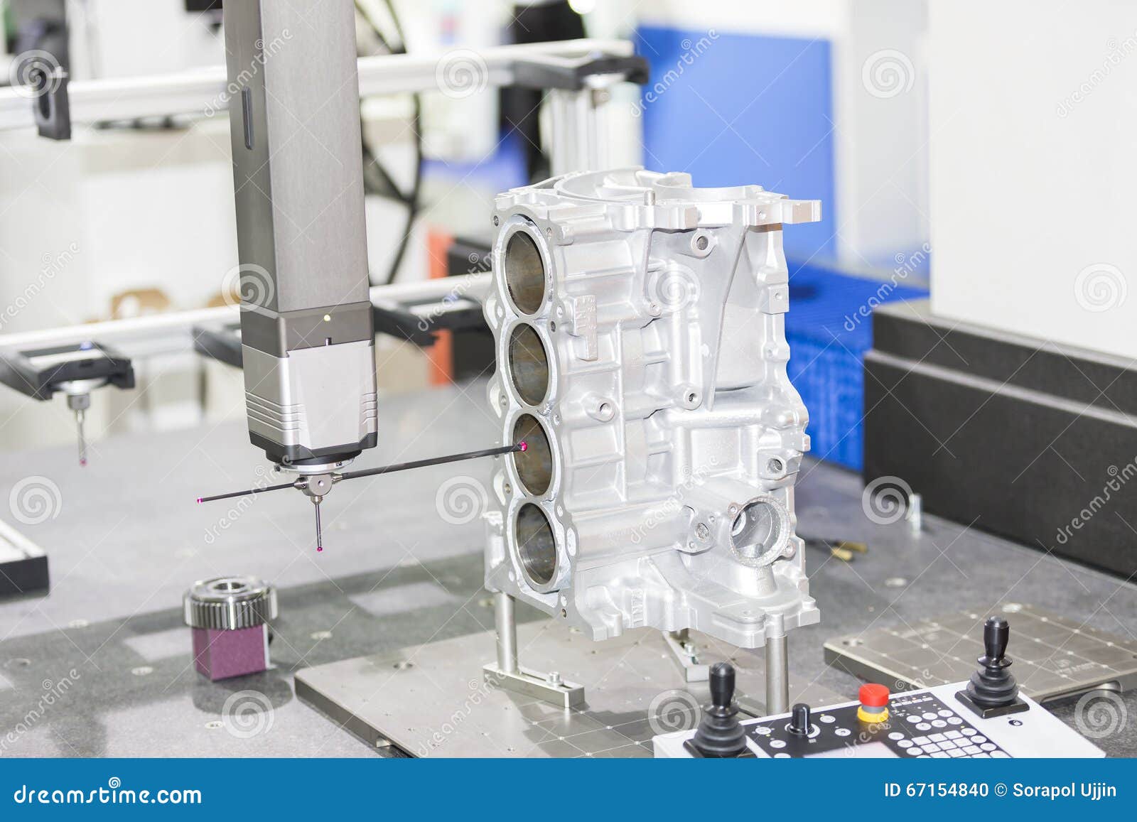 Inspection Automotive Part Dimension Stock Photo - Image of machine ...