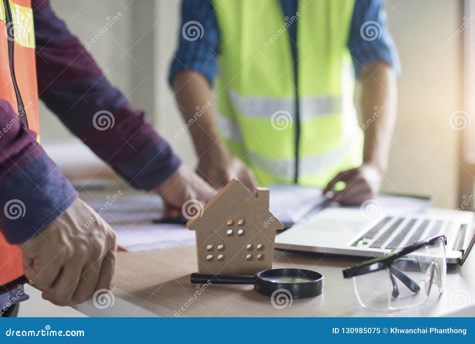 Inspection Building Concept, Inspector or Engineer Checking House ...