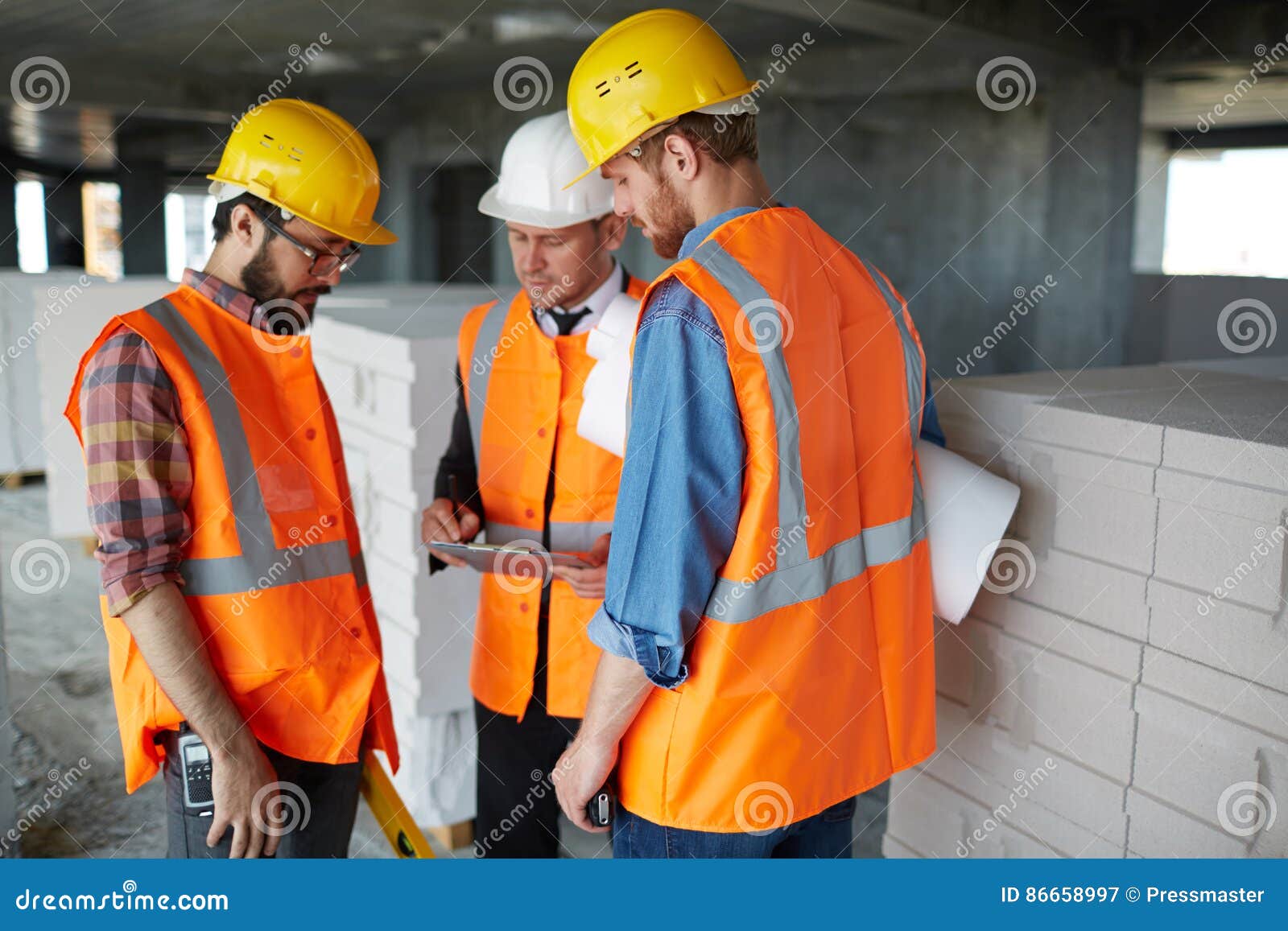 Inspection on Construction Site Stock Image - Image of development ...