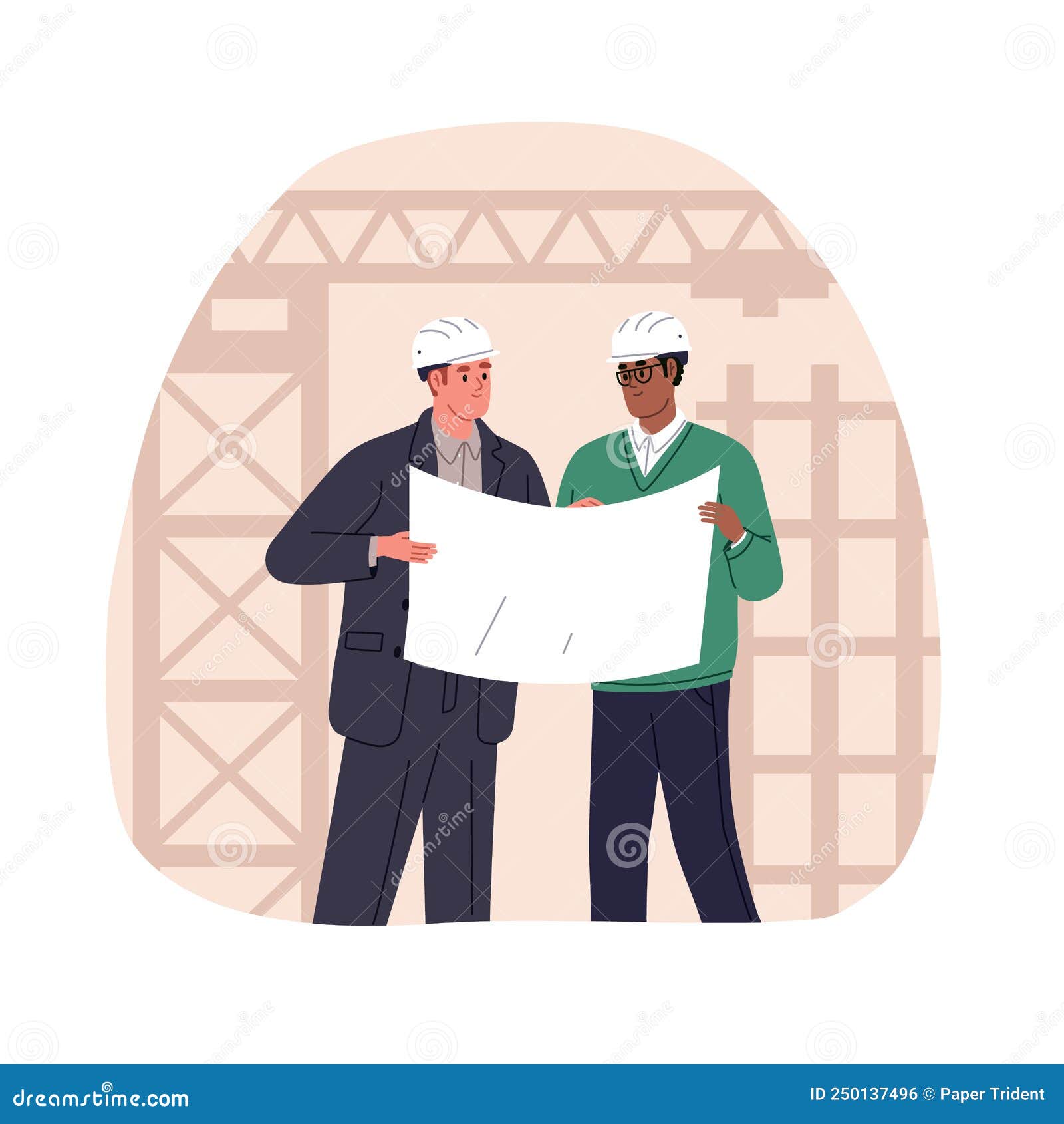 The Engineer Who Explain The Drawings Royalty-Free Stock Photo ...