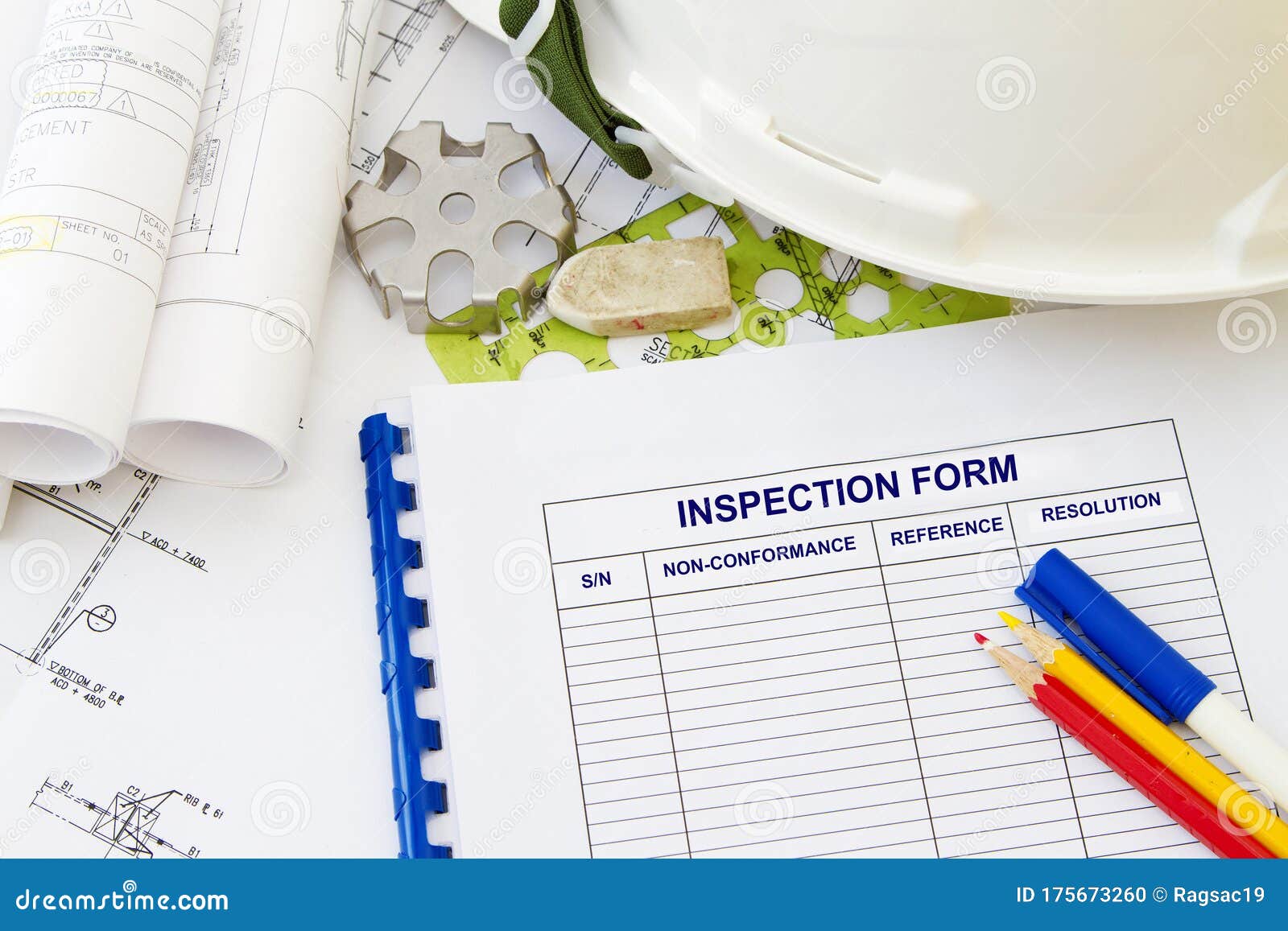 Inspection Form- Many Uses in Oil and Gas Stock Photo - Image of ...