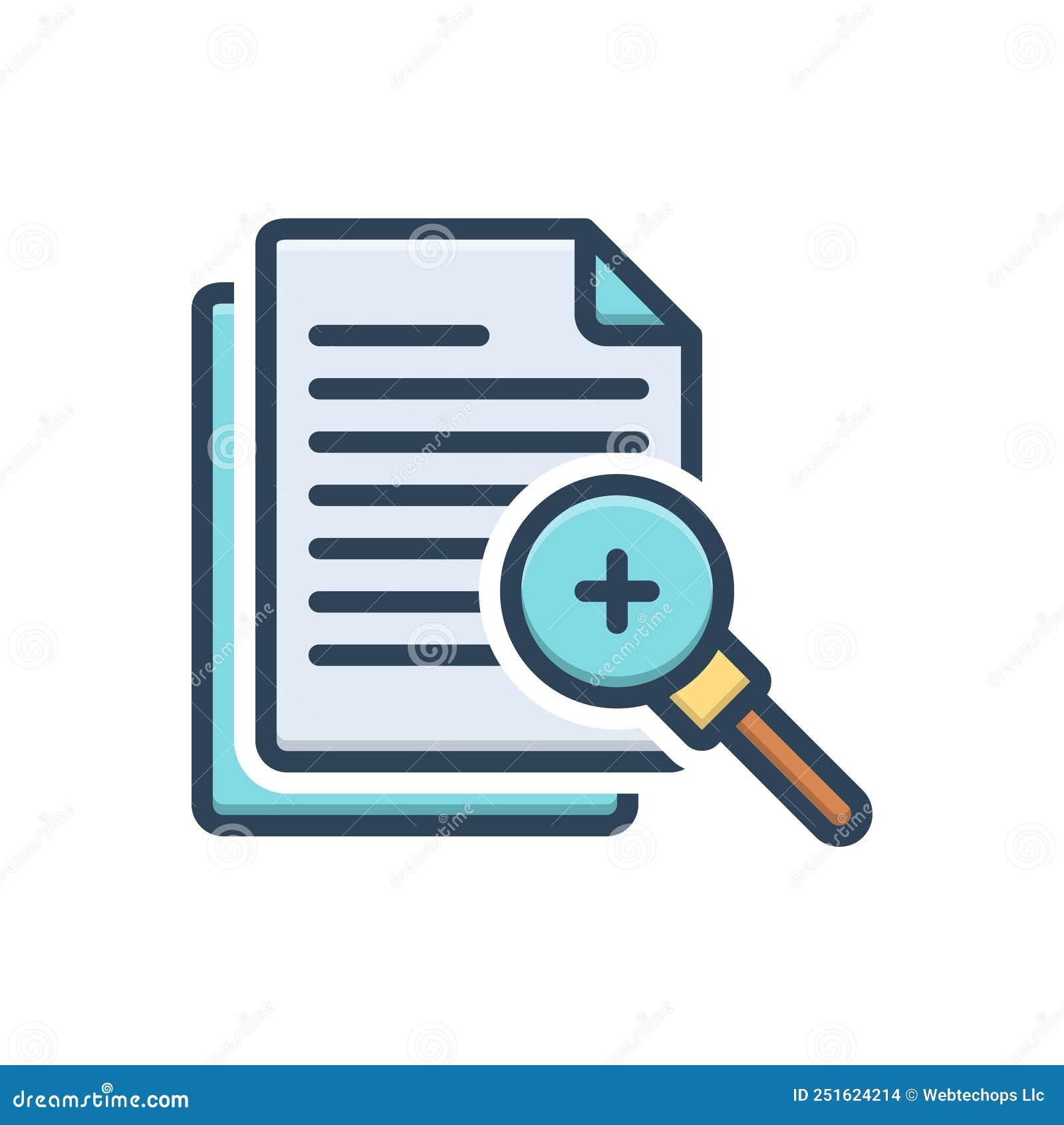 Color Illustration Icon for Inspection, Oversight and Supervision Stock ...