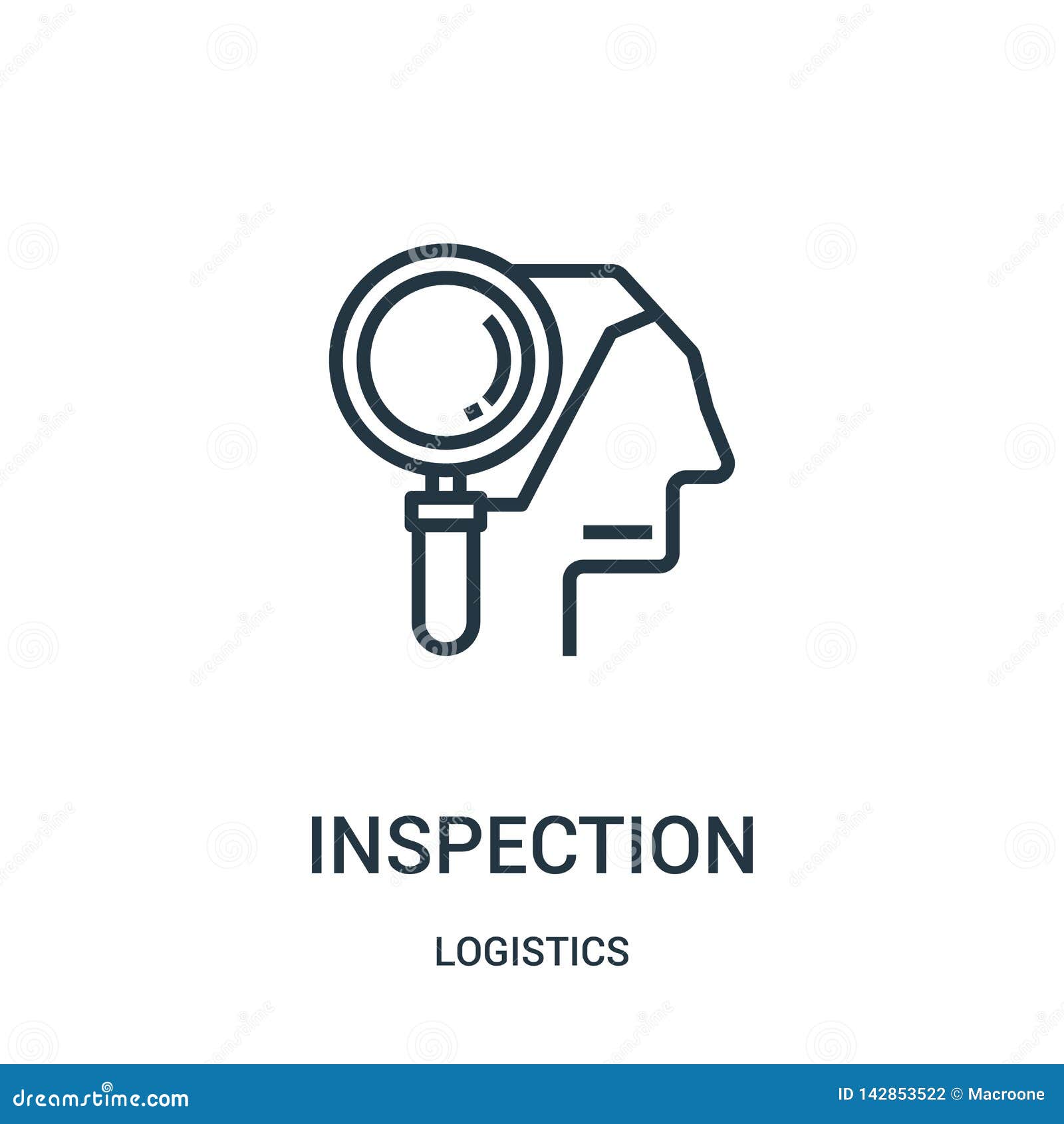 Inspection Icon Vector from Logistics Collection. Thin Line Inspection ...