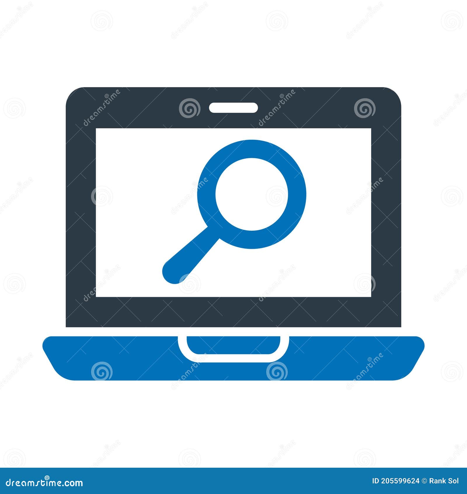 Inspection, Laptop Vector Icon Which Can Easily Modify Stock Vector ...