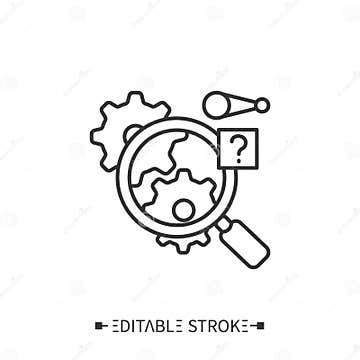 Inspection Line Icon.Editable Vector Illustration Stock Vector ...