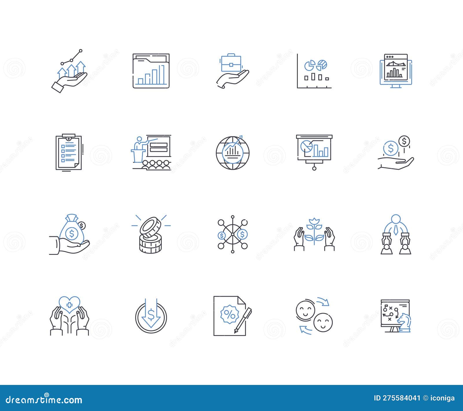 Inspection Line Icons Collection Quality Assurance Compliance