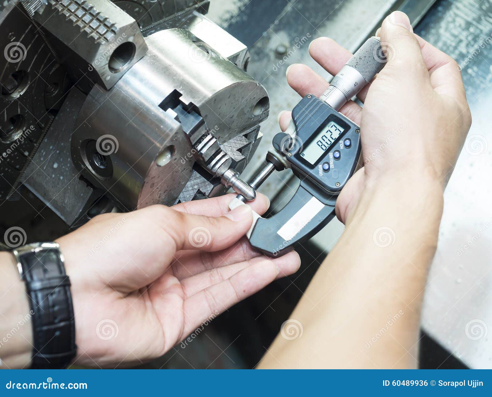 Inspection machining parts stock photo. Image of manufacturing - 60489936