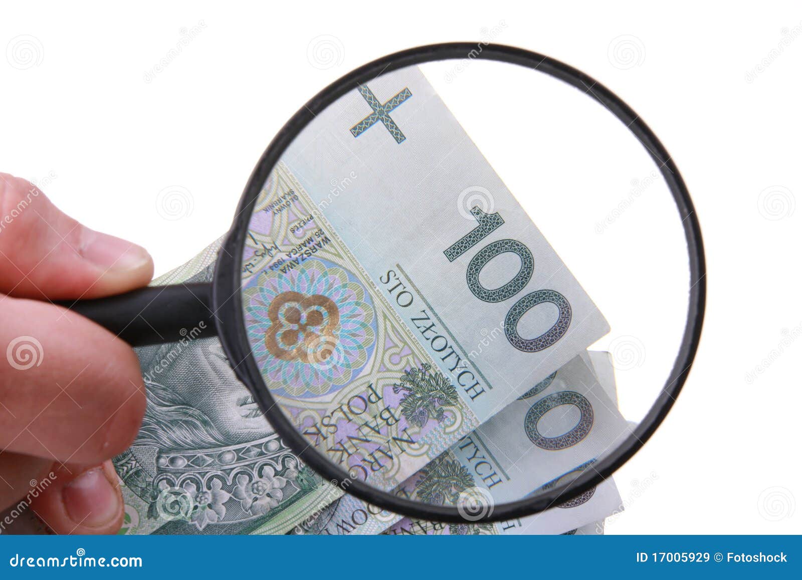Inspection of money stock image. Image of financial, magnifying - 17005929