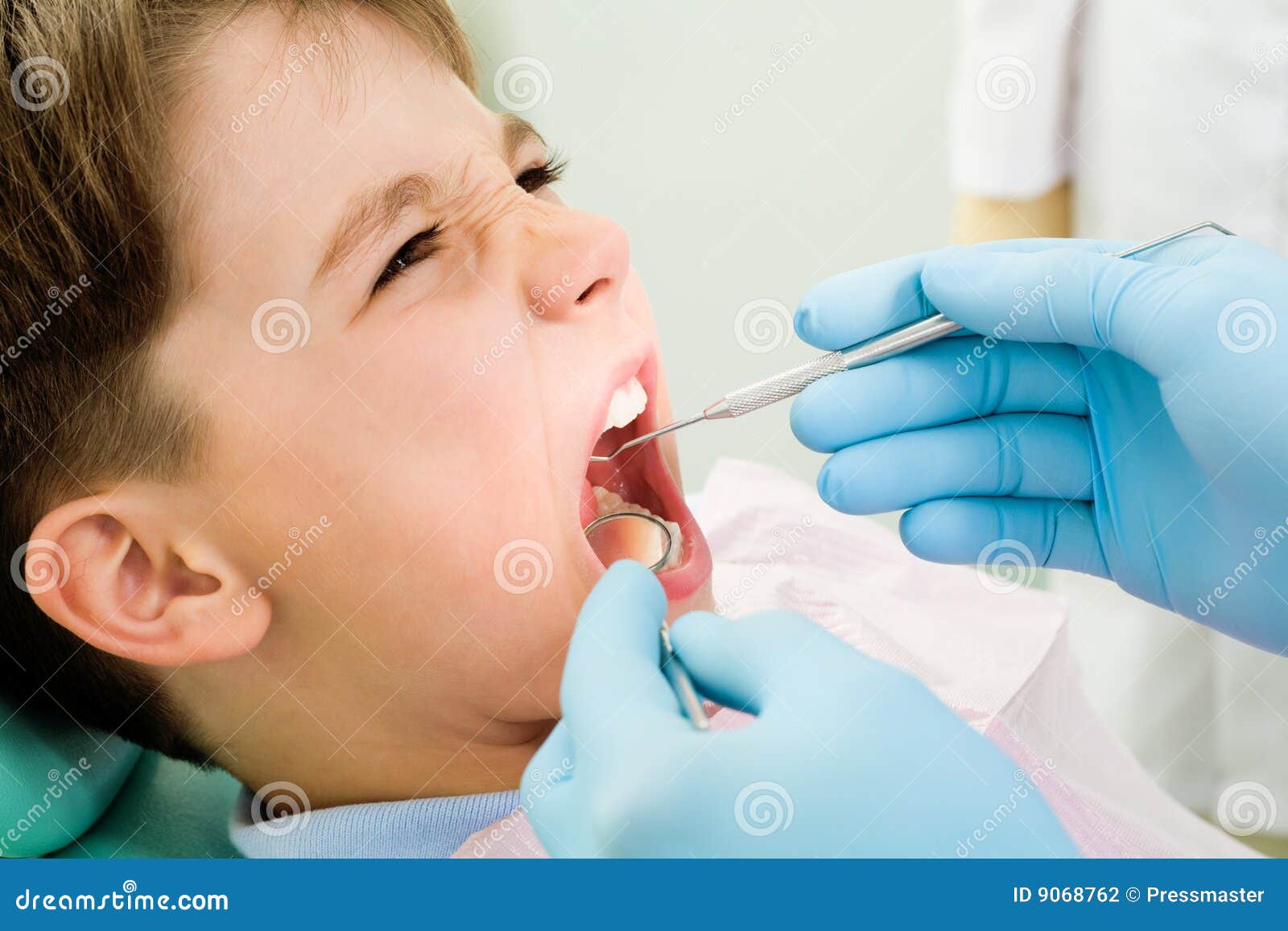 Inspection of oral cavity stock photo. Image of dent, finger - 9068762