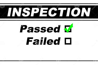 Inspection Results Passed stock image. Image of isolated - 8669457