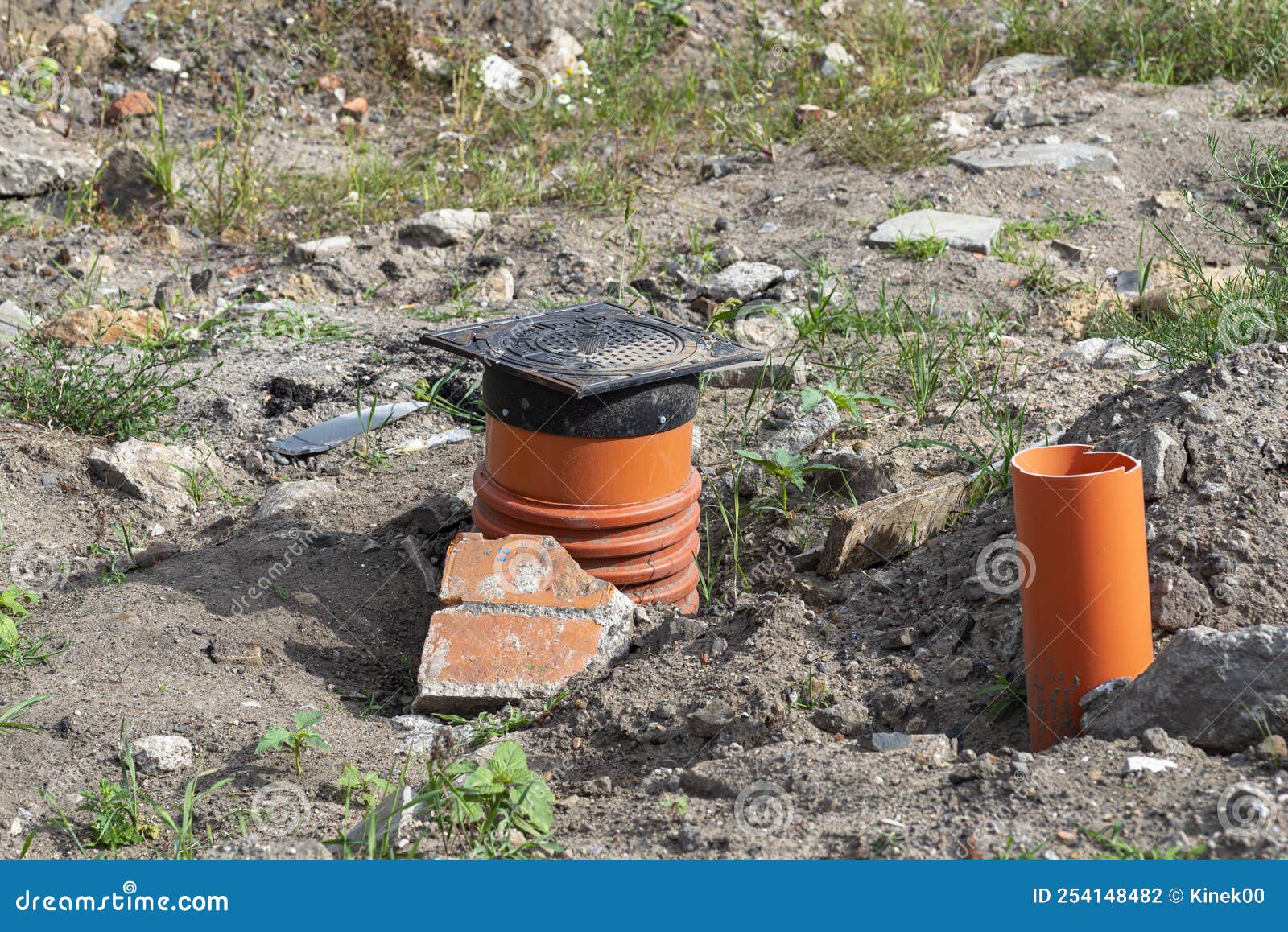 Inspection of the Sewage System with a Closed Cast Iron Manhole ...