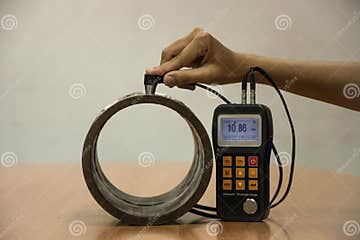 Inspection Wall Thickness Pipe by Ultrasonic Thickness Test for Stock ...