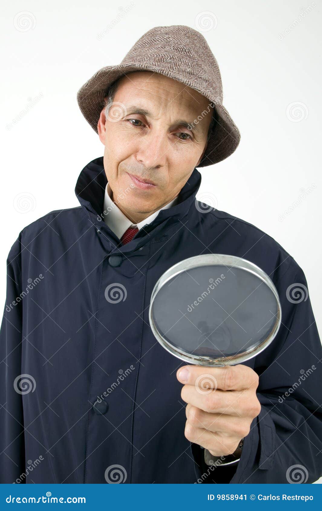 Inspector stock image. Image of magnifying, glass, investigate - 9858941