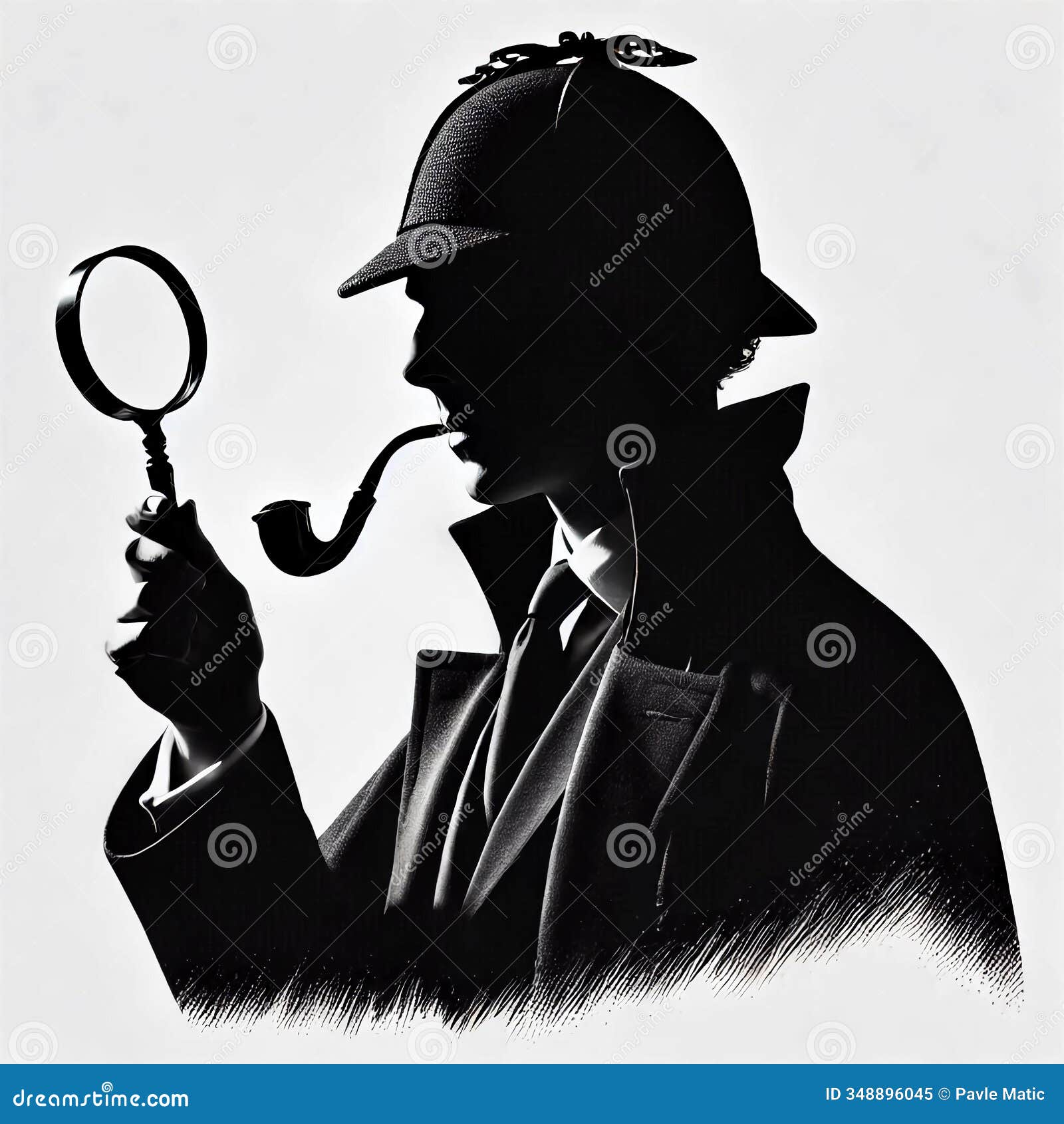 Inspector detective logo stock illustration. Illustration of poster ...