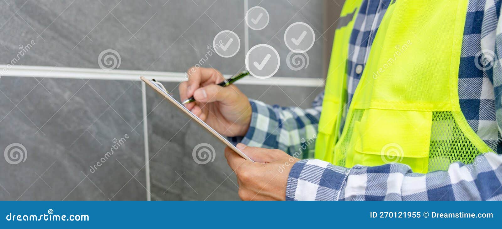 Inspector or Engineer is Inspecting Construction and Quality Assurance ...