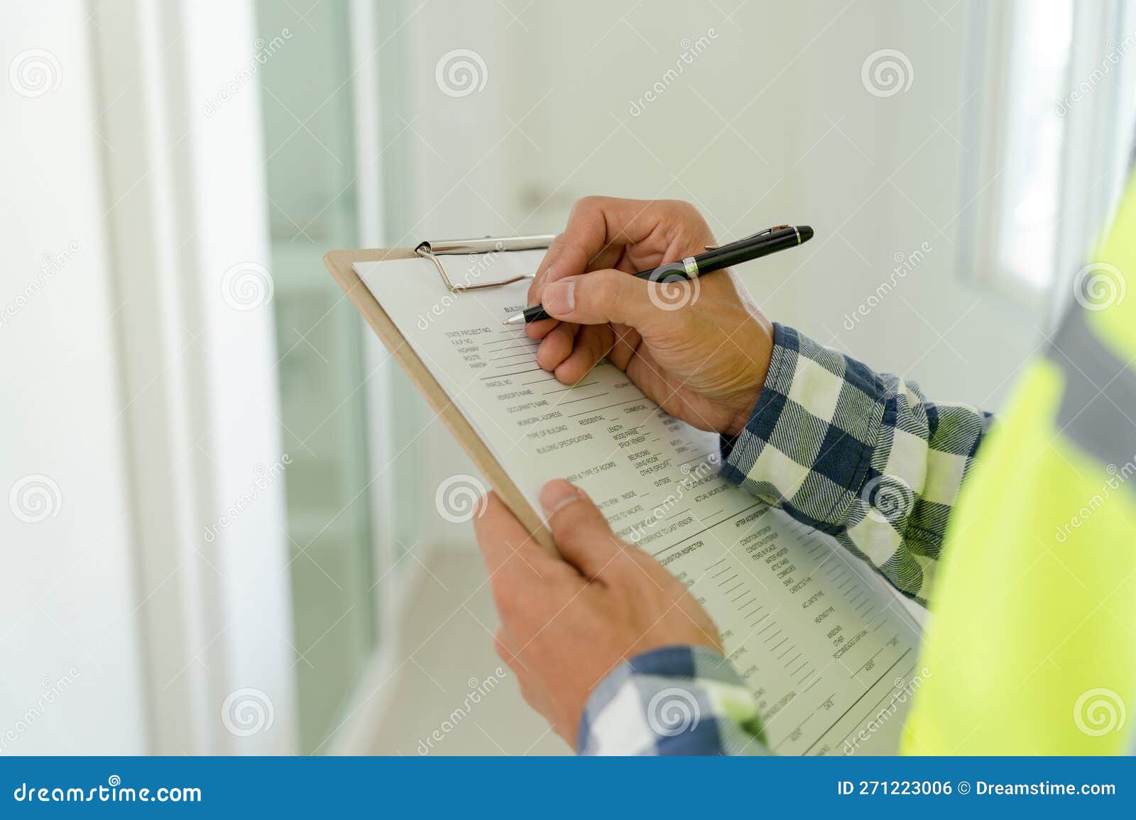 Inspector Or Engineer Is Inspecting Construction And Quality Assurance ...