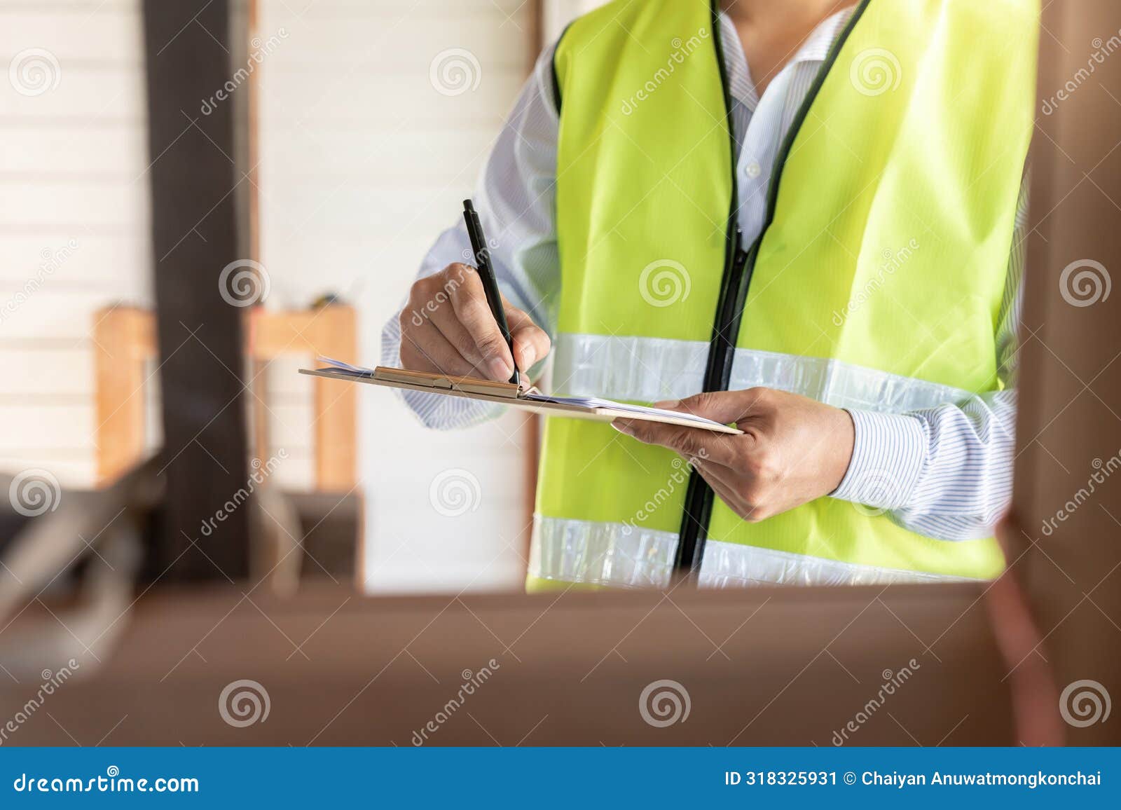 Inspector or Engineer is Inspecting Construction and Quality Assurance ...