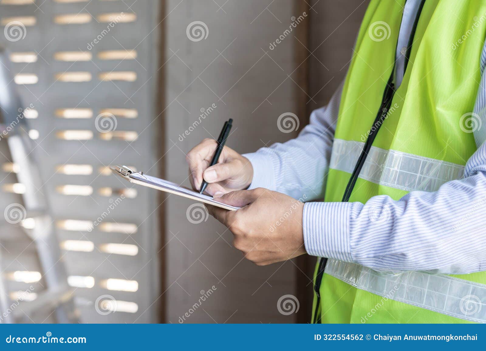 Inspector or Engineer is Inspecting Construction and Quality Assurance ...