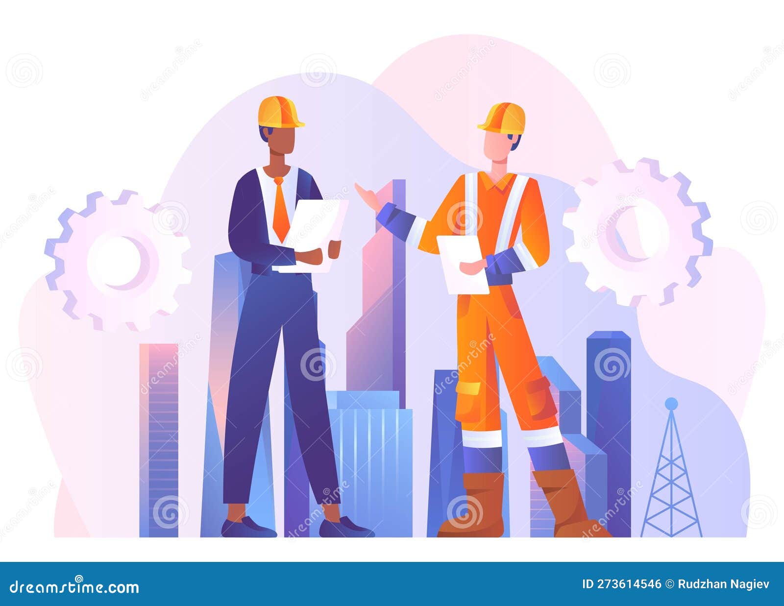 Inspector foreman concept stock vector. Illustration of communication ...