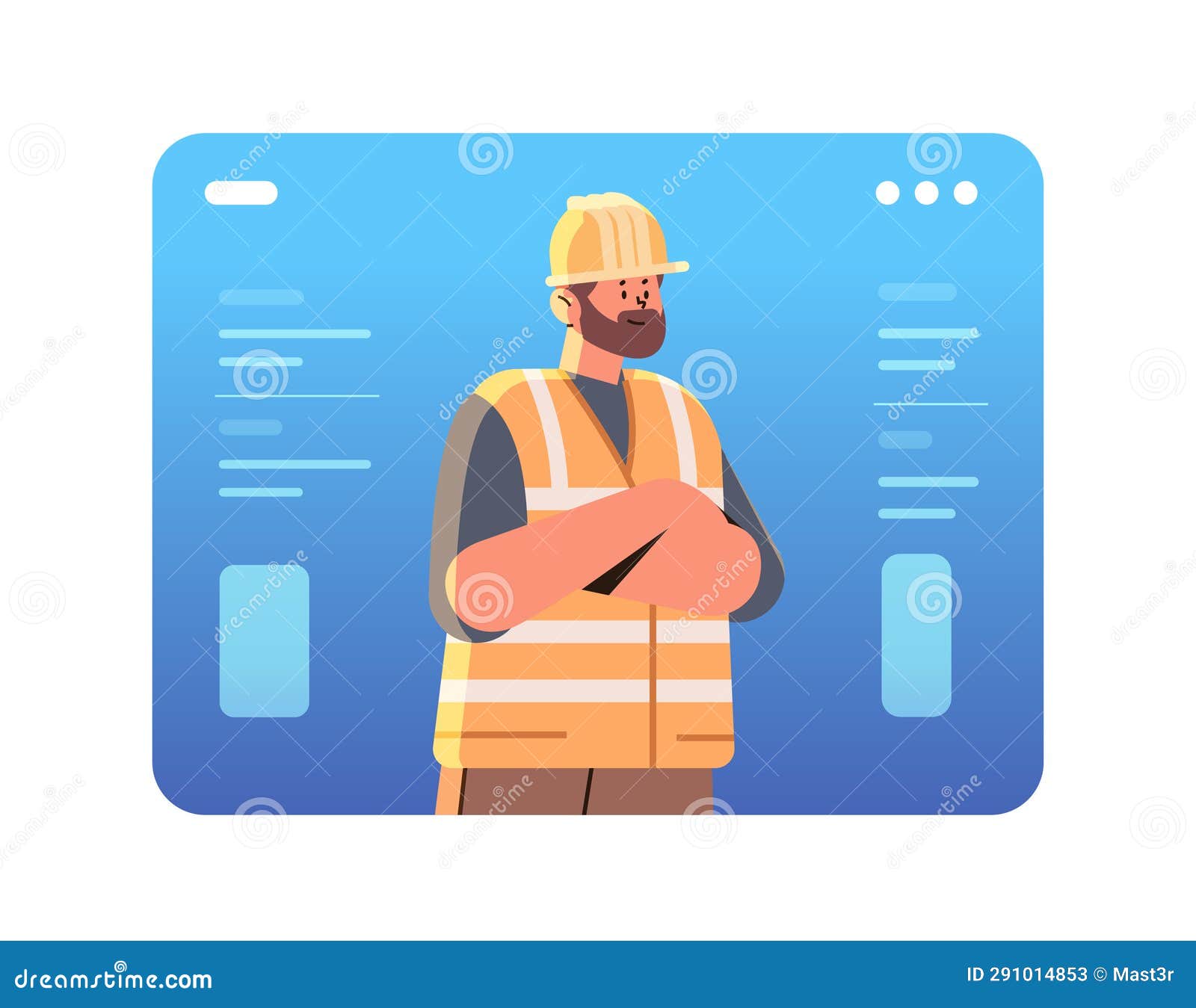 Inspector or Foreman in Hardhat Controlling Building Process Inspector ...