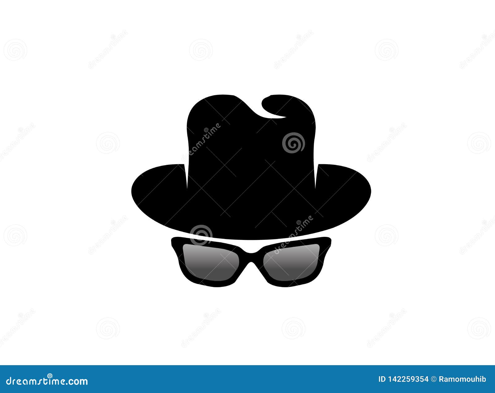 Inspector Hat And Glasses Logo Royalty-Free Cartoon | CartoonDealer.com ...