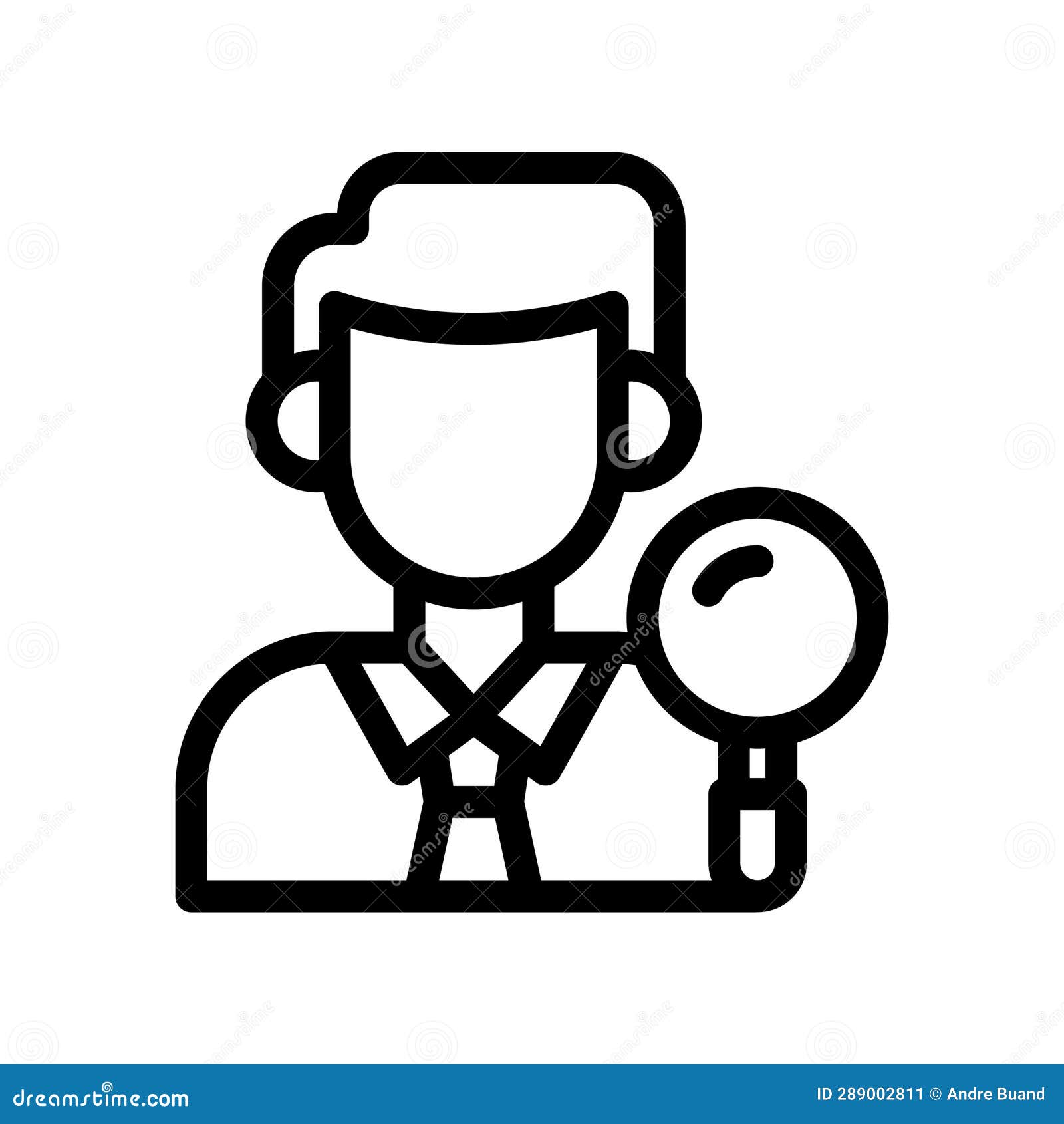 Inspector Line Icon Illustration Vector Graphic Stock Vector ...