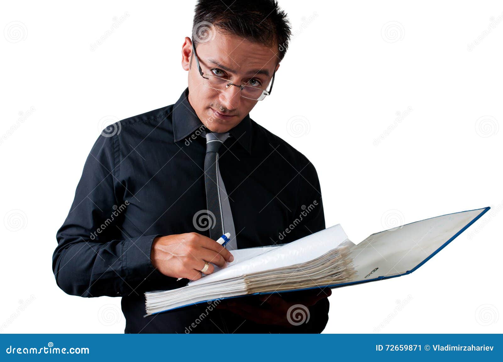 Black Inspector Inspecting The Containers At The Port Royalty-Free ...