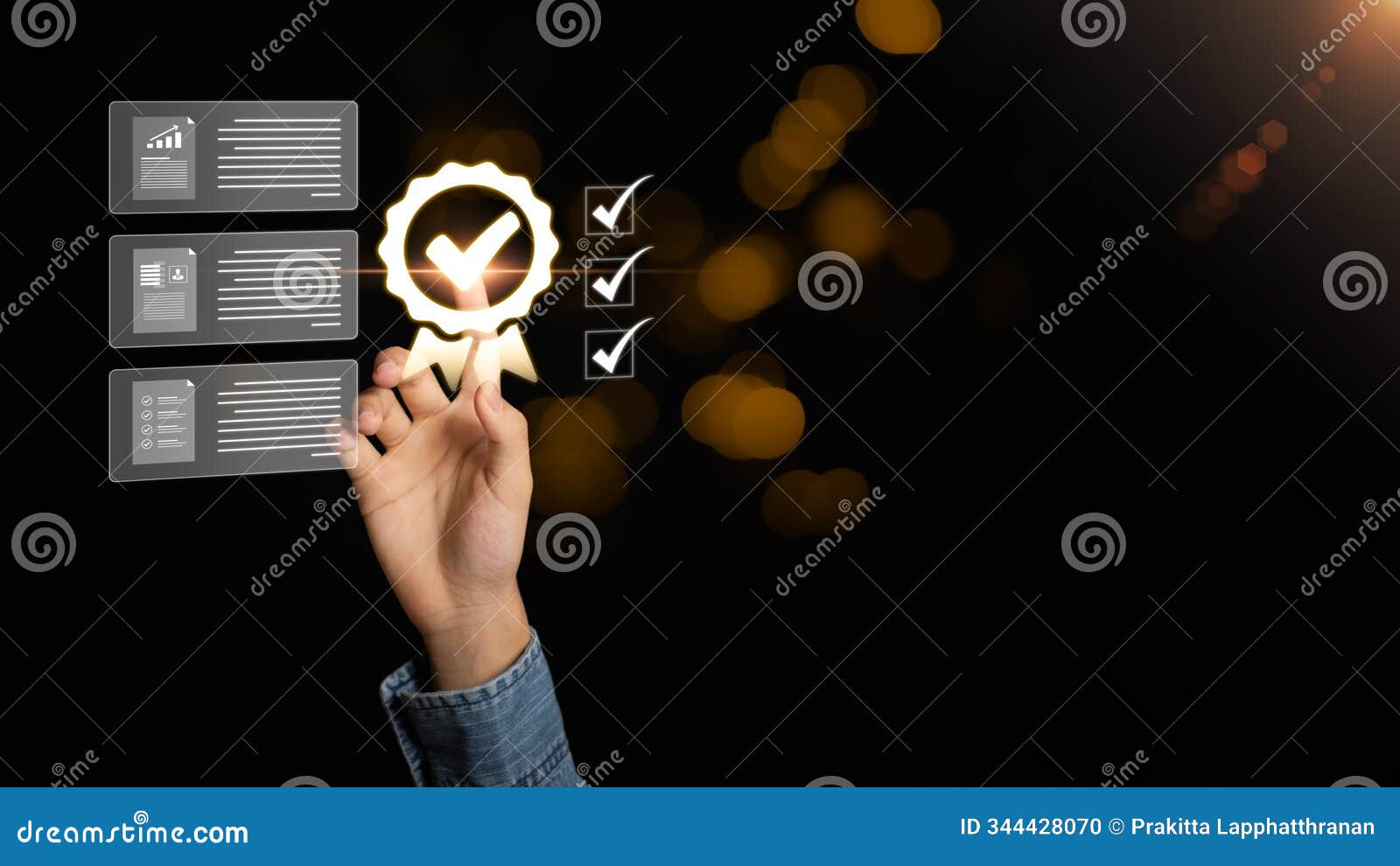 Inspector Makes Mark On The Survey Topic ,Checklist With Checkmarks And ...