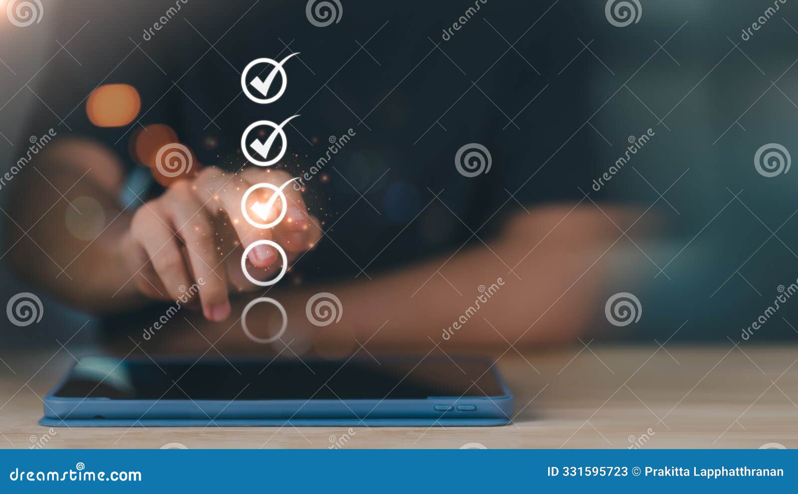 Inspector Makes Mark On The Survey Topic ,Checklist With Checkmarks And ...