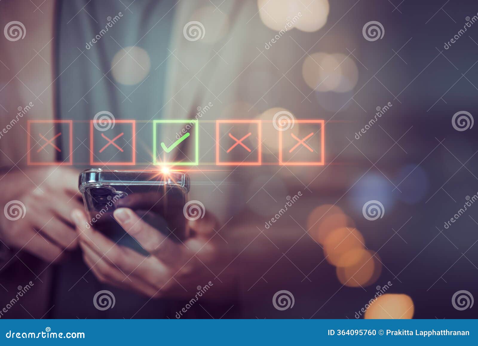 Inspector Makes Mark On The Survey Topic ,Checklist With Checkmarks And ...
