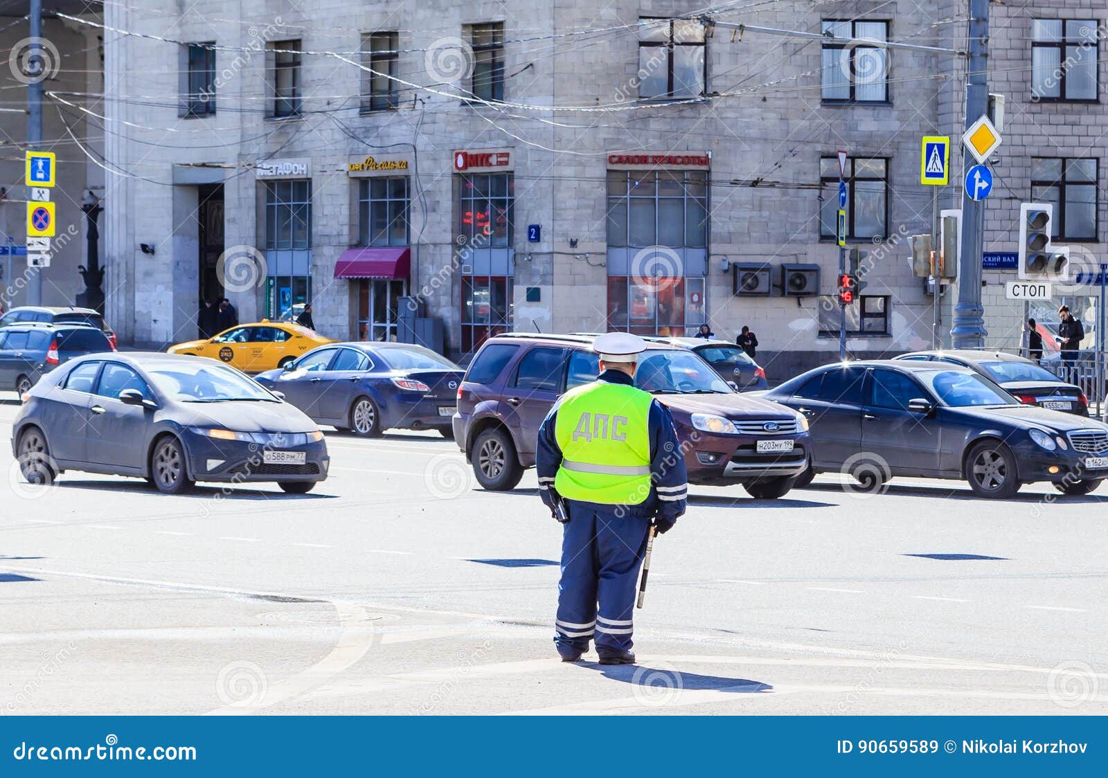 The Inspector of Traffic Police on the Service Editorial Stock Image ...