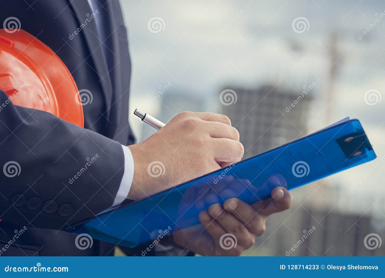 Inspector at work stock image. Image of engineer, contractor - 128714233