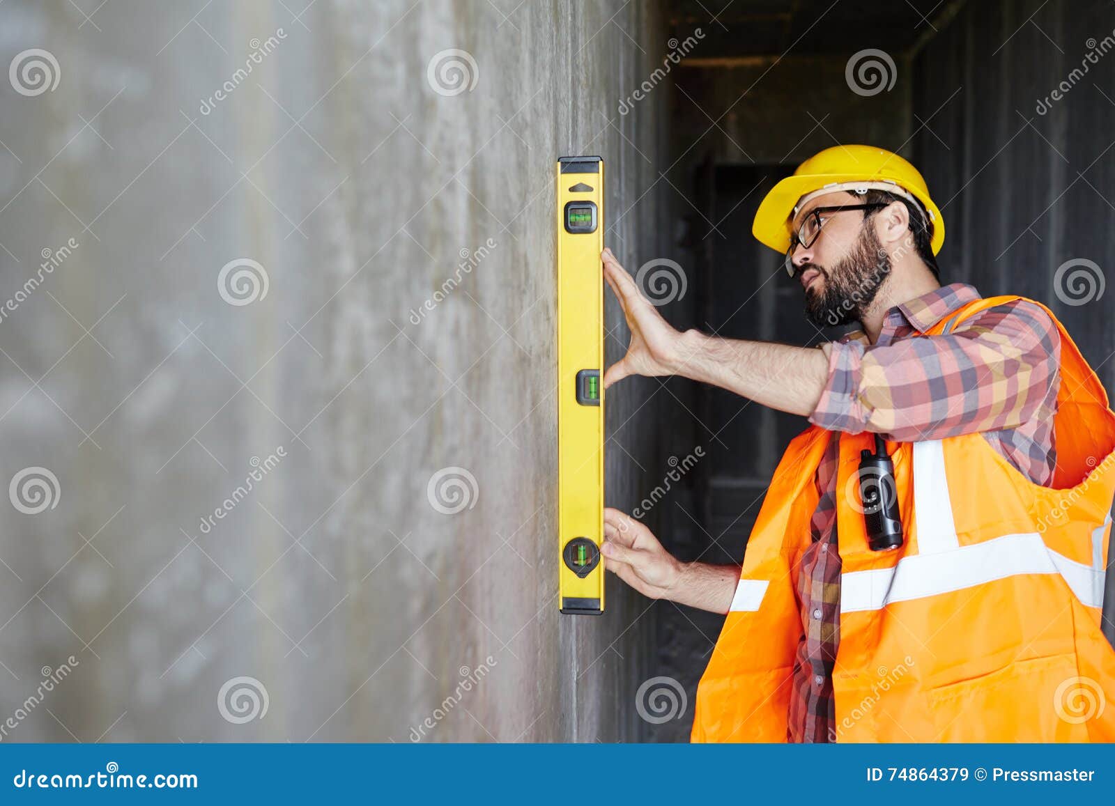 Inspector at work stock image. Image of protective, working - 74864379