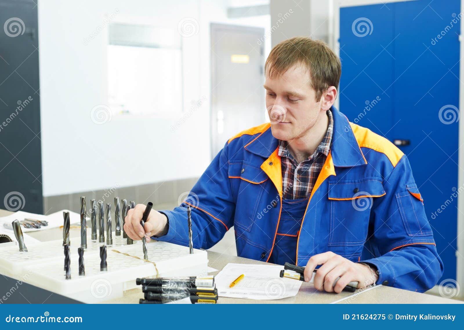 Inspector Worker at Factory Manufacturing Stock Image - Image of ...