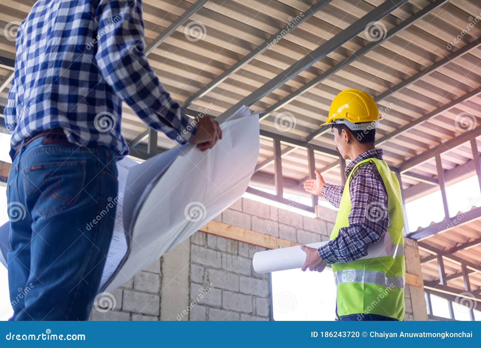 Inspectors Check the Completeness of the Construction of the House ...