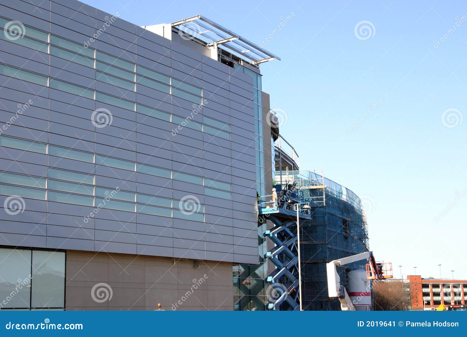 Inspectors Checking Details of a Modern Building Stock Image - Image of ...