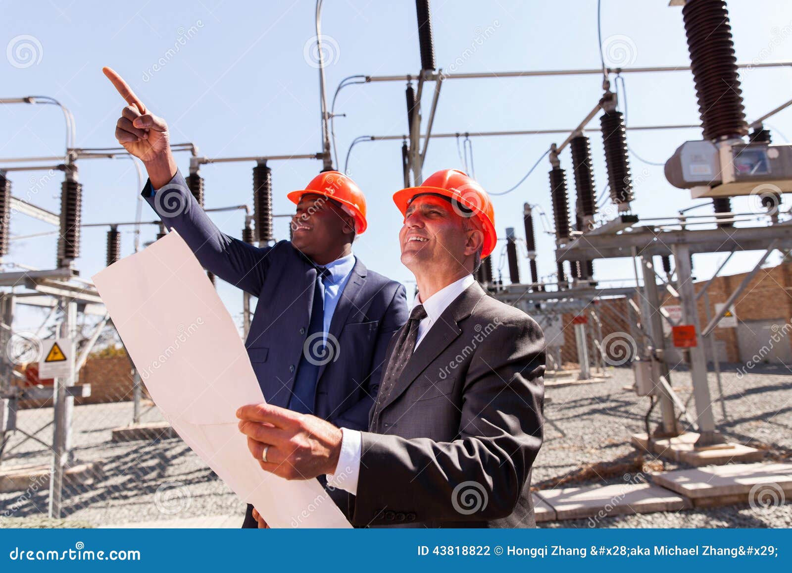 Inspectors Electrical Substation Stock Photo - Image of electric ...