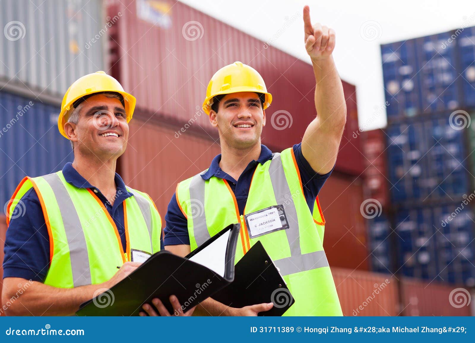 Inspectors Inspection Container Stock Image - Image of male, employment ...