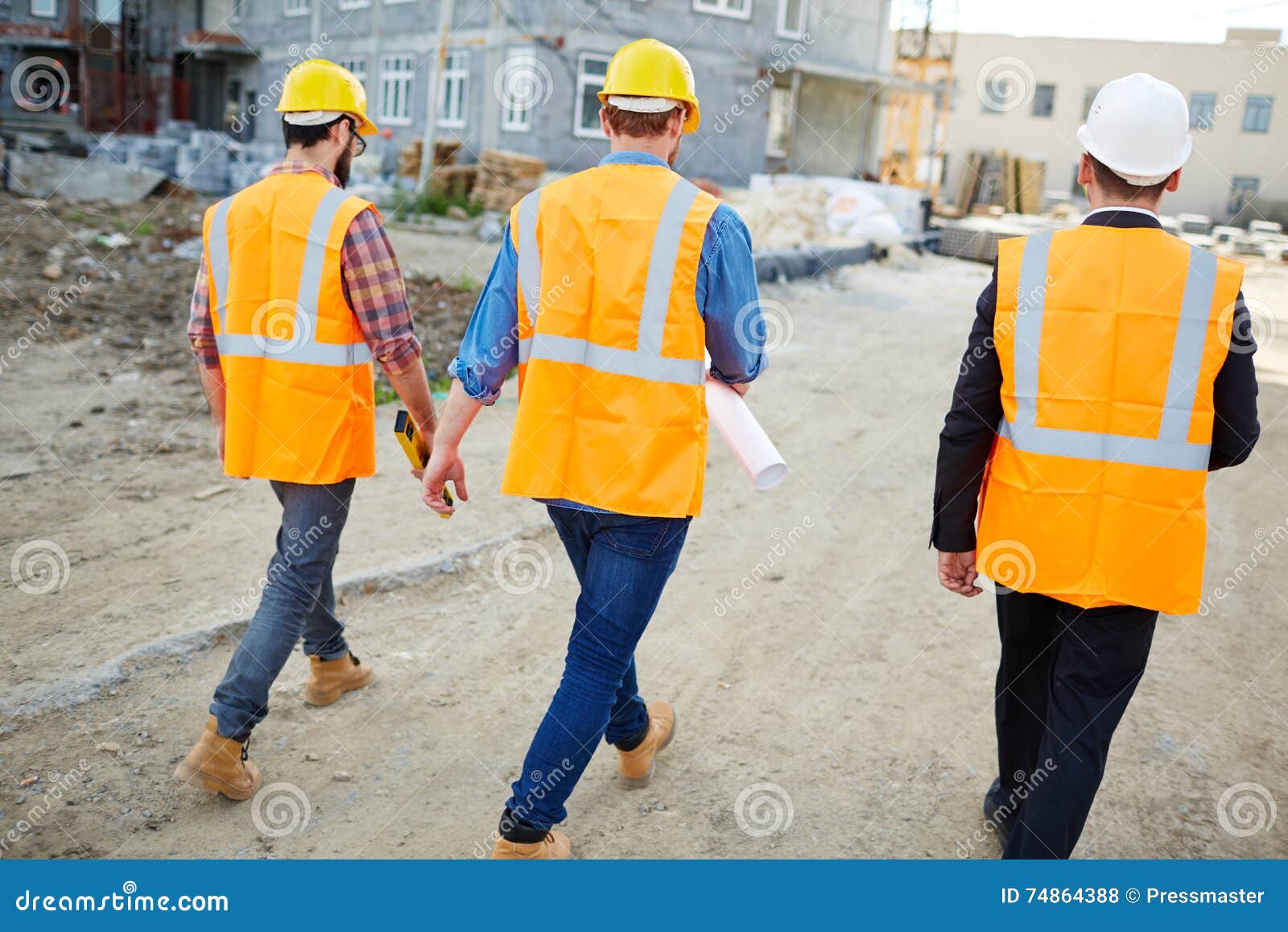 Inspectors after work stock photo. Image of walking, constructionsite ...