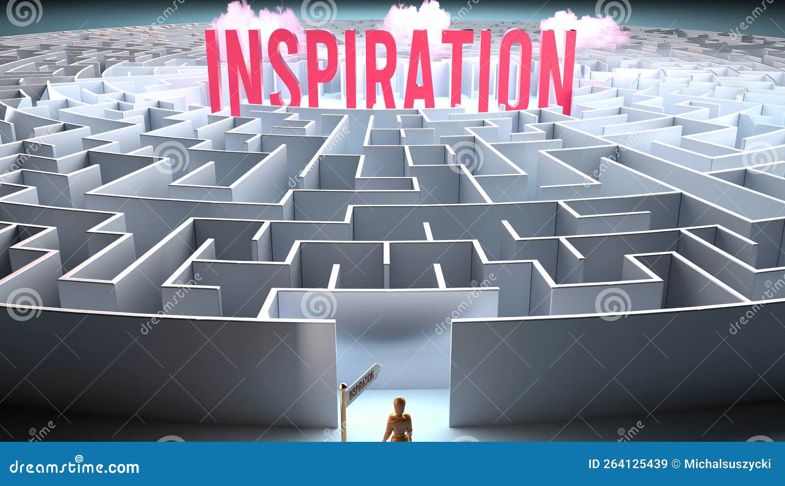Inspiration and a Complicated Path To it Stock Illustration ...