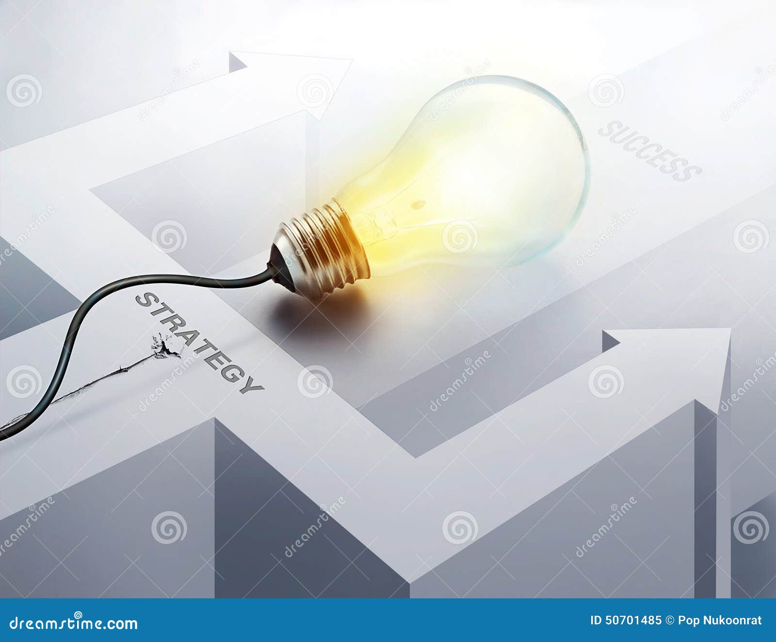 Inspiration Concept Light Bulb for Business Idea Success Stock ...