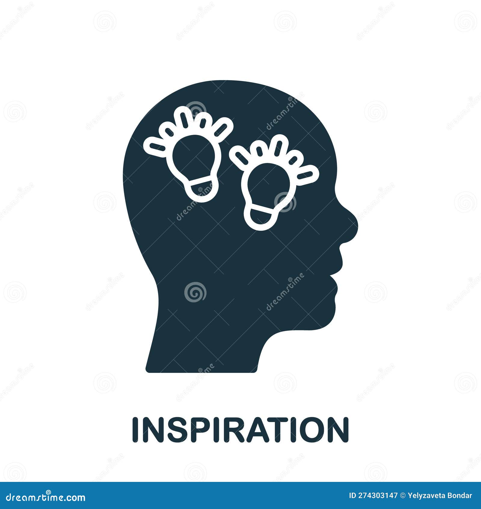 Intellectual Process Symbol, Brainstorm Glyph Pictogram. Human Brain ...