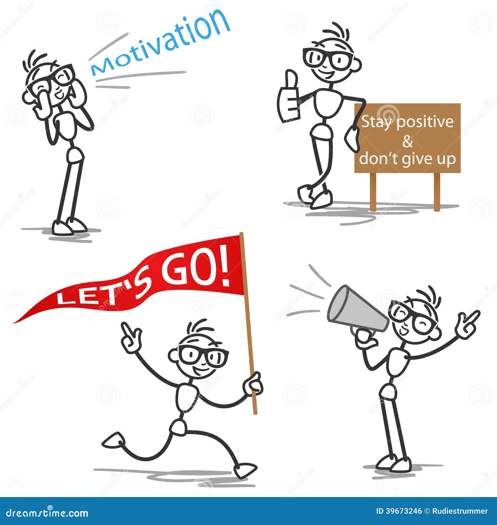 Inspiration De Motivation De Stickman Illustration de Vecteur ...